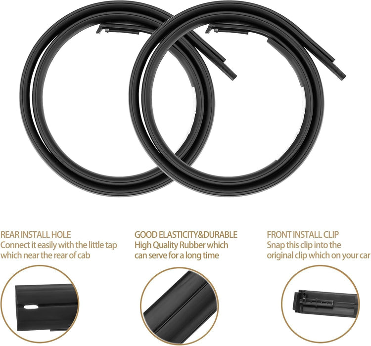 2x Roof Molding Drip Weatherstrip 75551-0C050 For Toyota Tundra Double ...