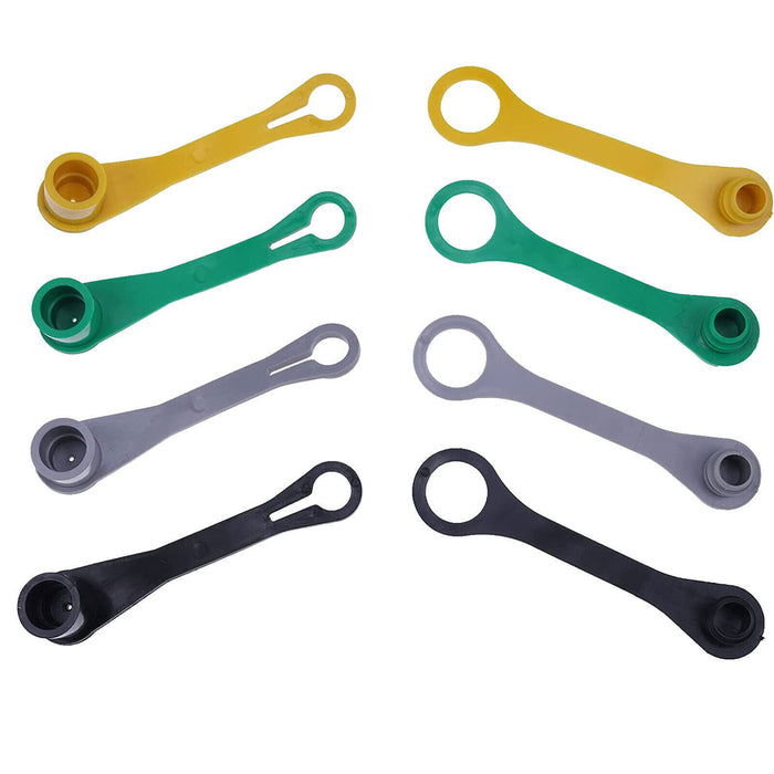 Set of Eight Color Coded Hydraulic Caps Male & Female For John Deere ...