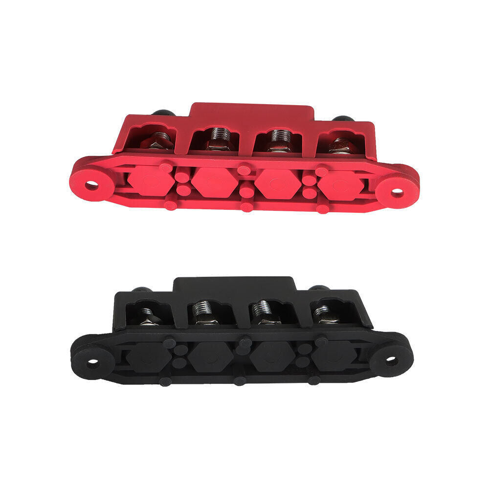 US 4 Post Busbar Bus Bar Power Distribution 12V 250A 3/8" Red and Blac ...