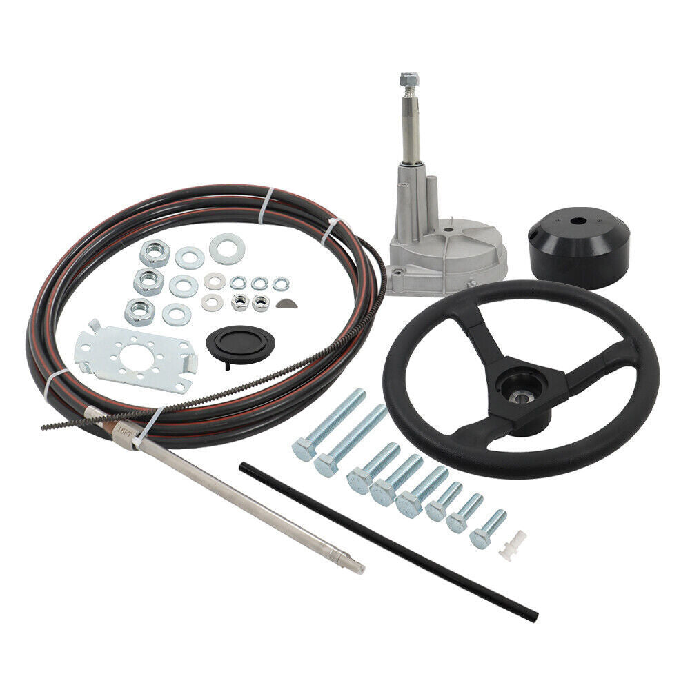 16 Feet SS13716 Boat Rotary Steering System Outboard Kit 16Ft Marine C ...