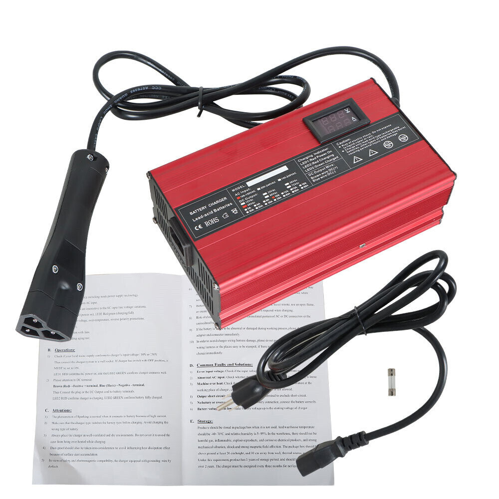 3 pin RXV plug Battery Charger 48 V10A For EZGO RXV & TXT Golf Carts ...