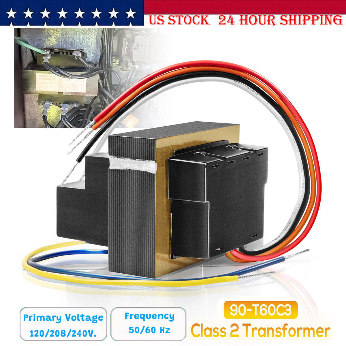 90-T60C3 24VAC 60-VA Floor-Mounted Class 2 Transformers for Industrial ...