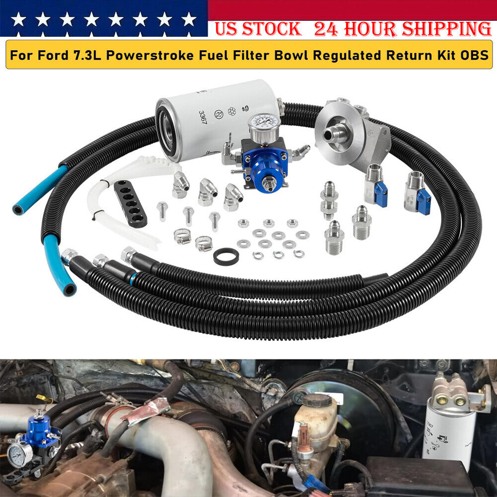 Fuel Filter Bowl Regulated Return Kit OBS For Ford 7.3L Powerstroke 19 ...
