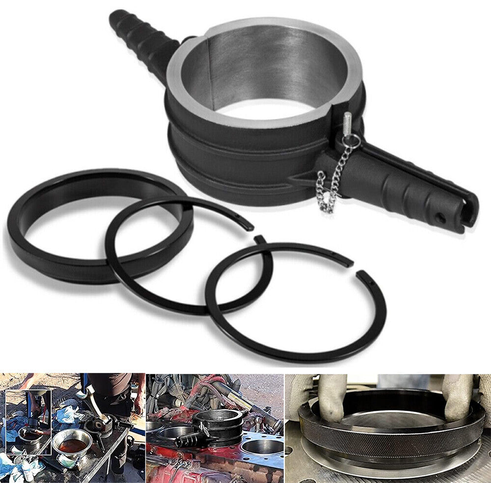 7040 Piston Ring Compressor Tool + Anti-Polishing Ring For Cummins ISX ...