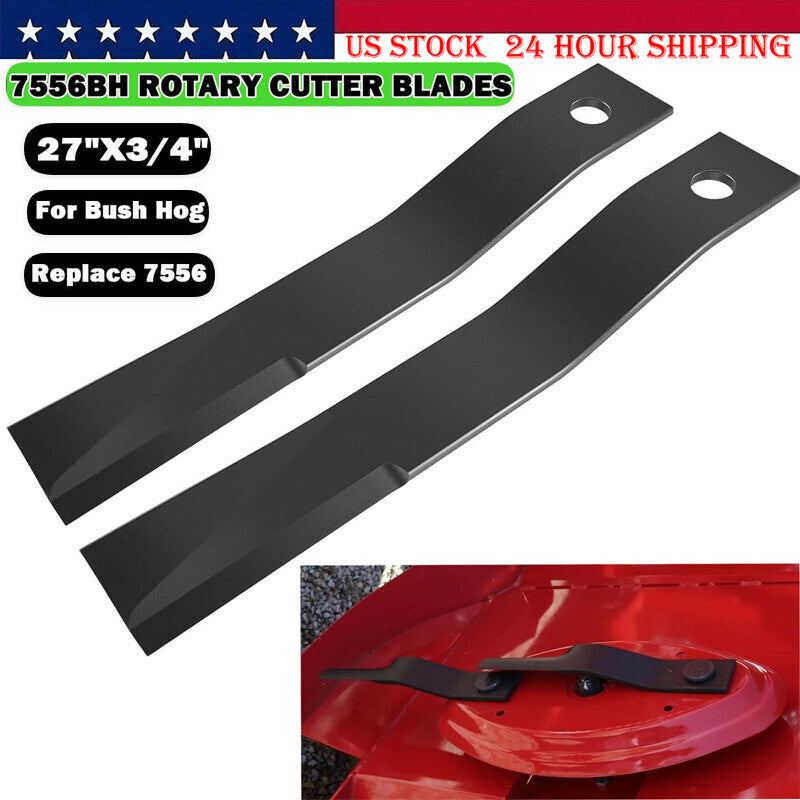 For Bush Hog 7556BH SQ172 7556 Rotary Cutter Blades, 27" x3/4" Lawn Mo ...