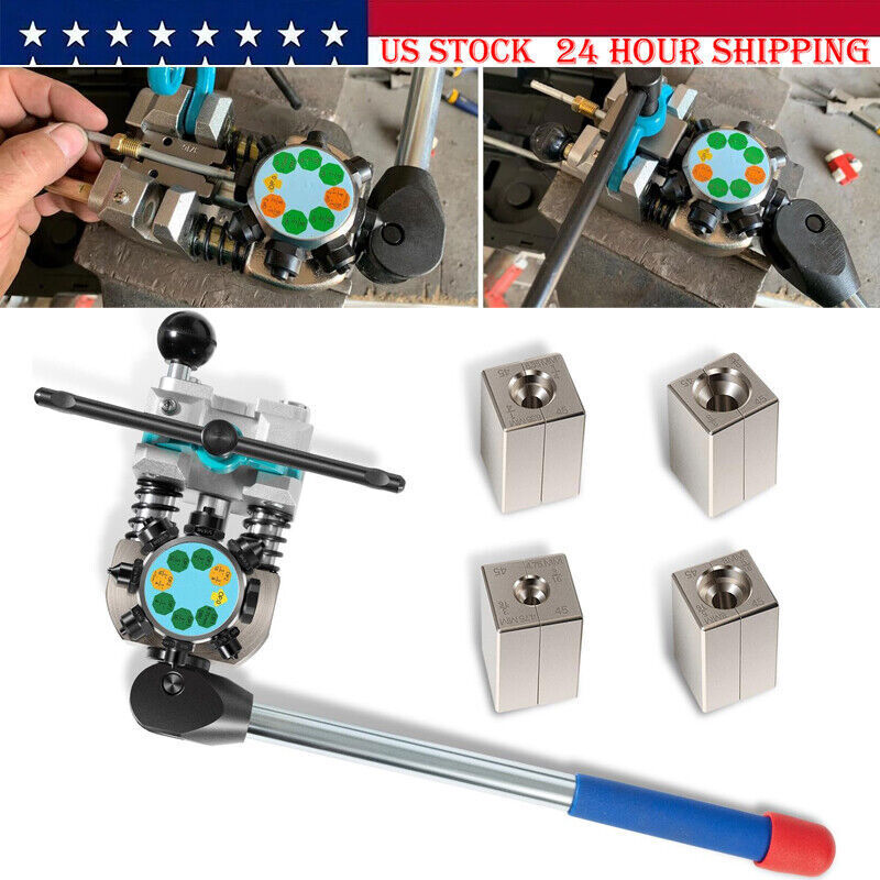 Professional Brake Line Flaring Tool 45 Degree Set-Single, Bubble, Dou ...