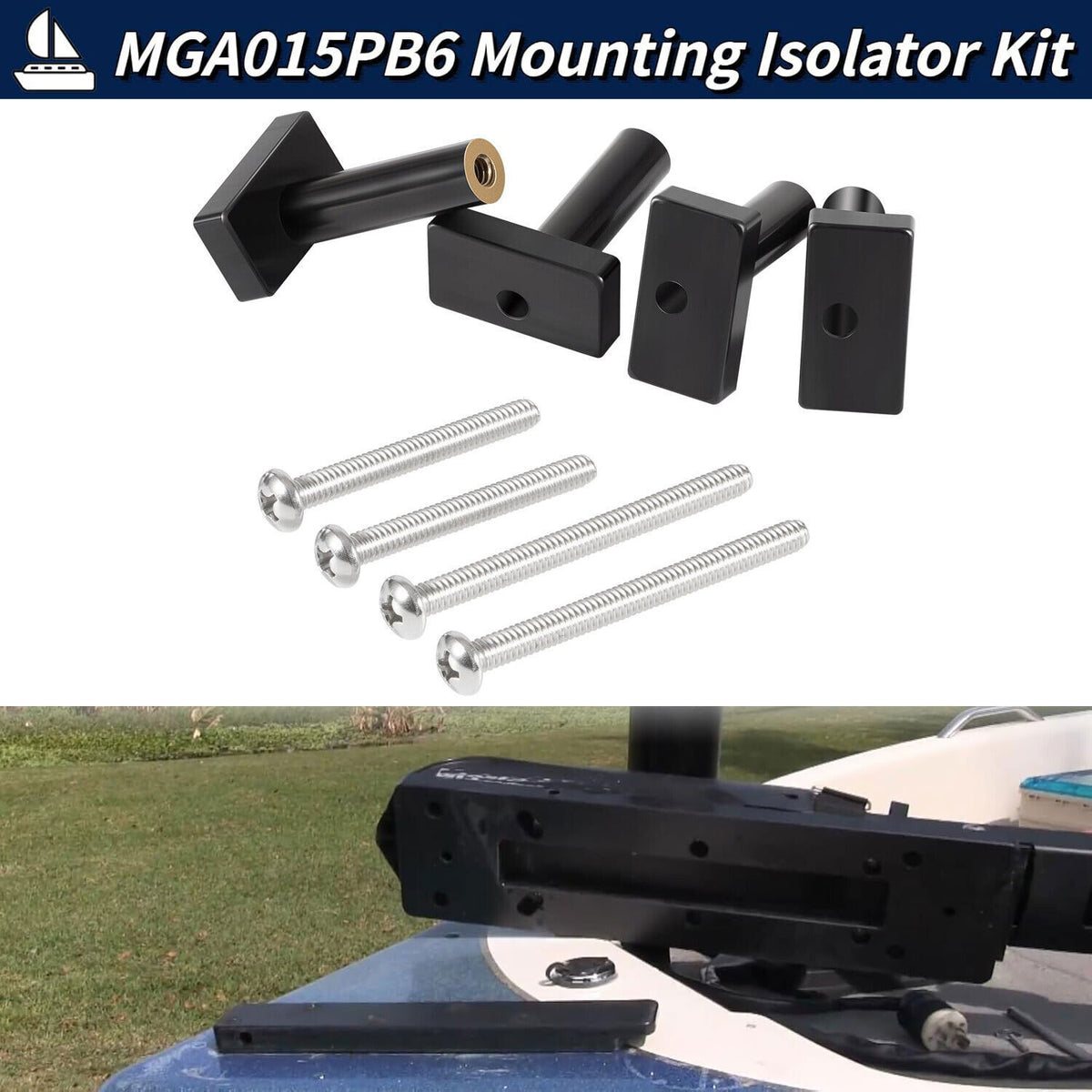 MGA015PB6 Trolling Motor Rubber Mounting Isolator for Motor Mounts ...