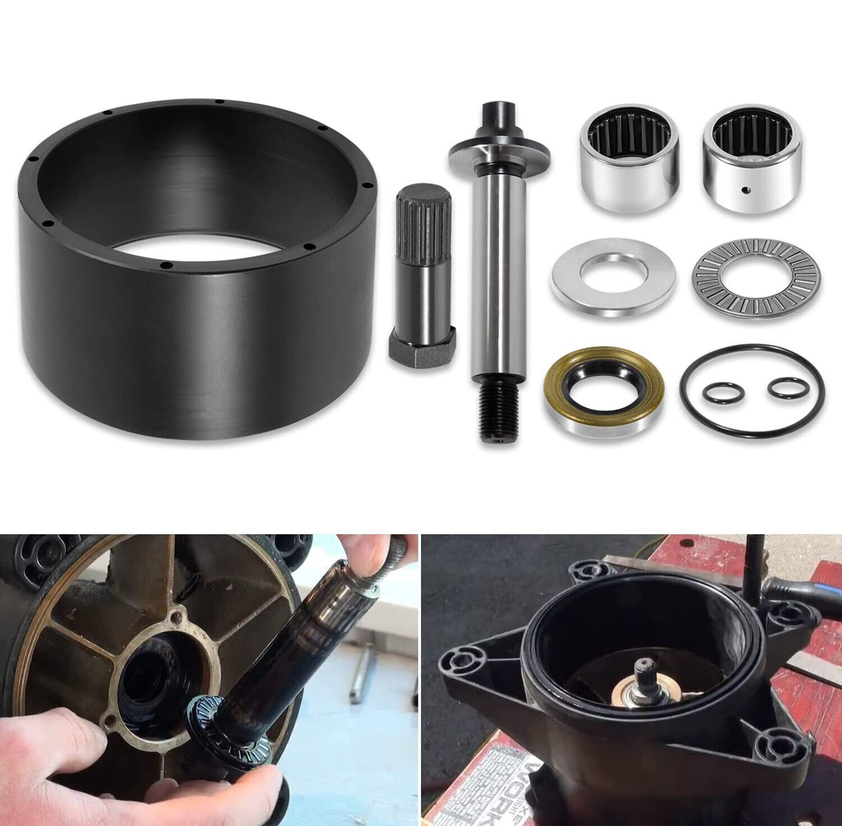 For 1994-2002 SeaDoo Jet Pump Rebuild Kit Wear Ring Impeller Shaft Sea ...