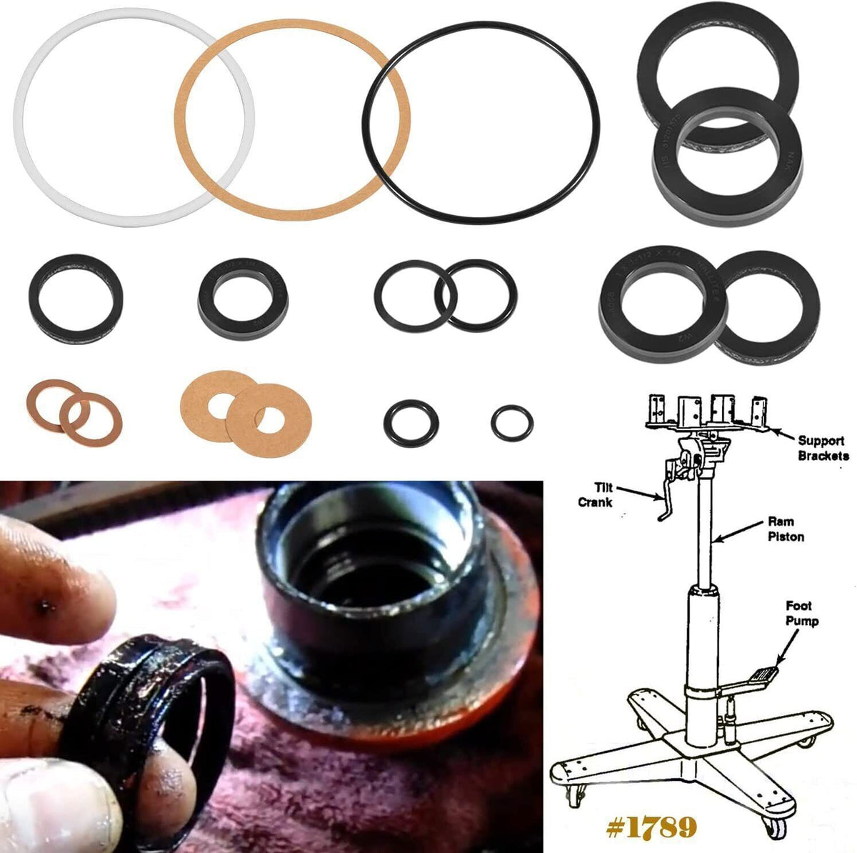Floor Jack Replacement Seal Repair Rebuild Kit For 1789 High Lift Tran ...