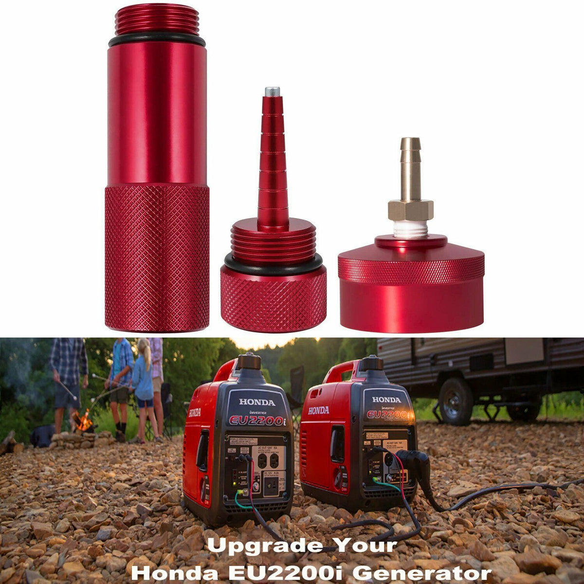 Extended Run Gas Cap Hose Oil Funnel Dipstick Kit for Honda Generator ...