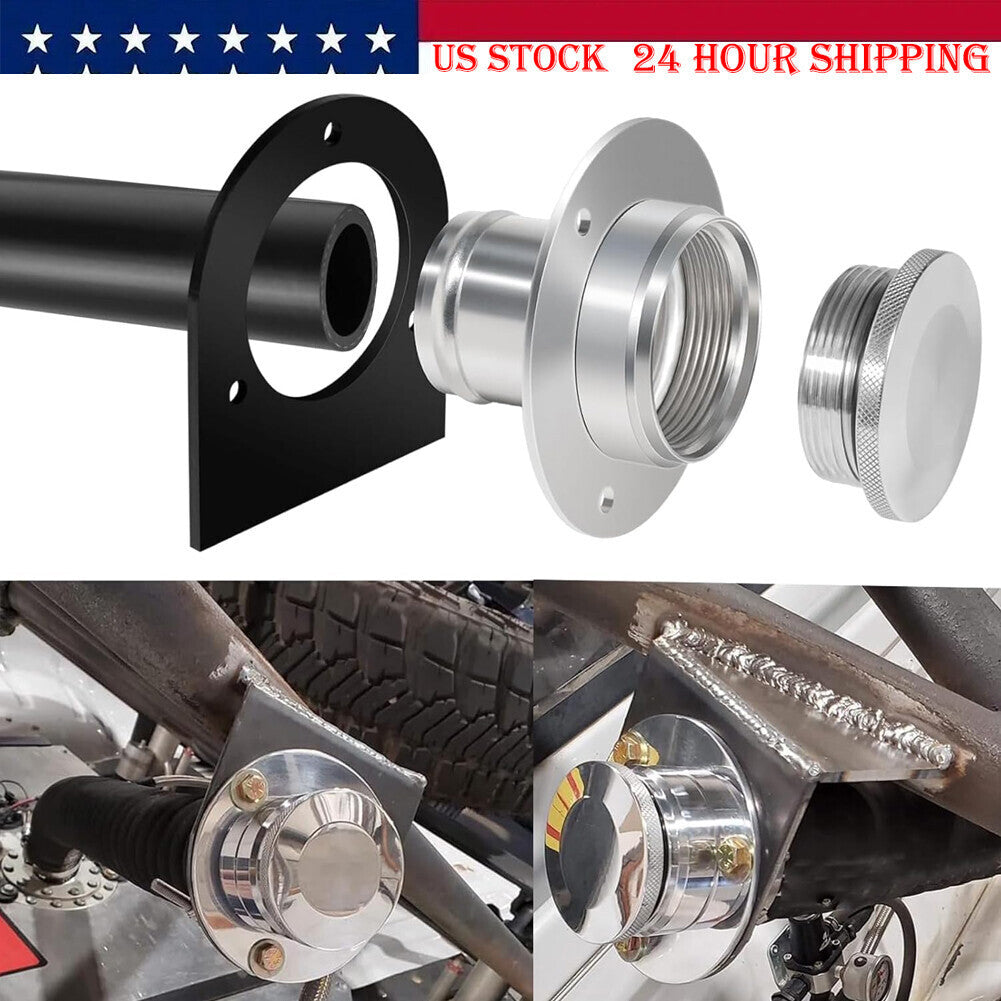 2" Fuel Filler Neck With Gas Cap Billet Aluminum & Weld-On Steel Mount ...