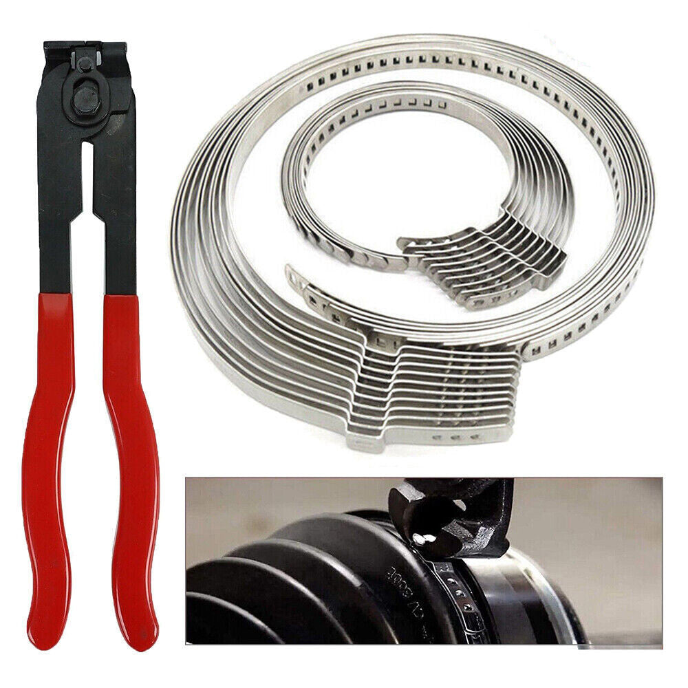 Universal Adjustable Axle CV Joint Boot Crimp Clamps w/ 20pcs Clamp Pl ...