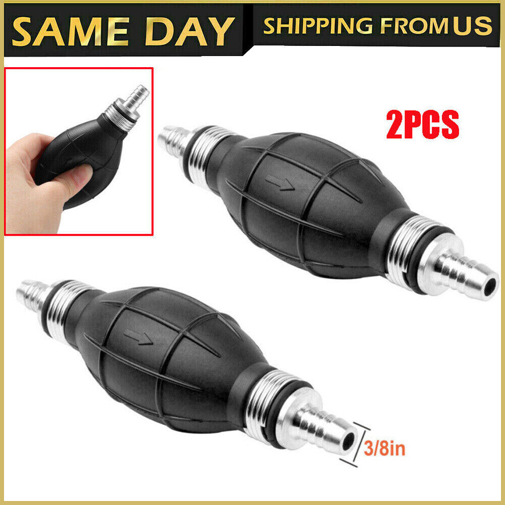 Piar 3/8'' Hand Primer Bulb Outboard Car Marine Boat Gas Fuel Line Pum ...