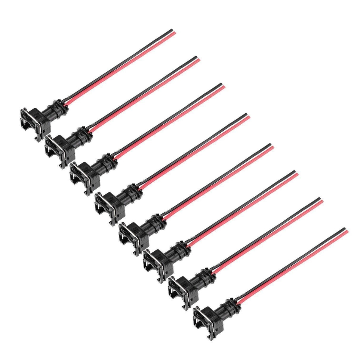 8 Fuel Injector Connector Wiring Plugs Clips Fit EV1 OBD1 Pigtail Cut ...