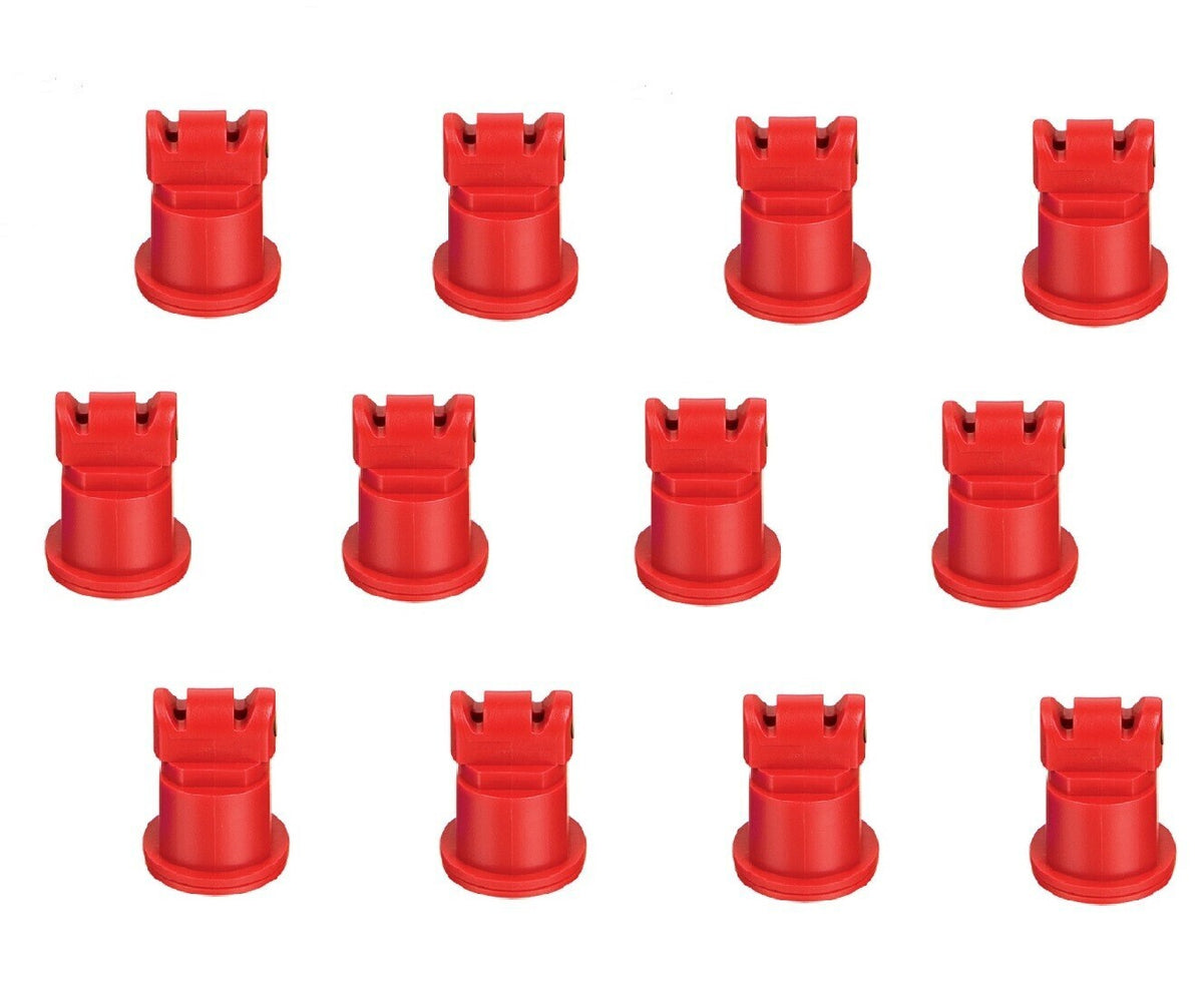 Pack of 12 - TeeJet AI Turbo TwinJet Red Flat Spray Tip Rated 0.5 GPM ...