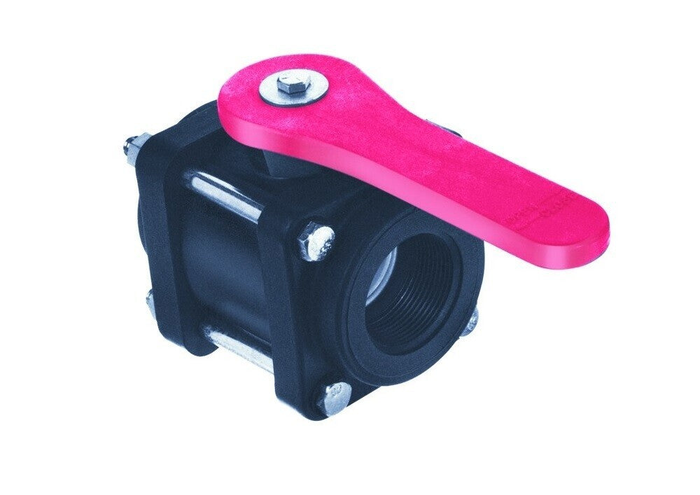 1-1/2" Bee Valve Polypropylene Full Port Ball Valve 100 PSI Ball Openi ...
