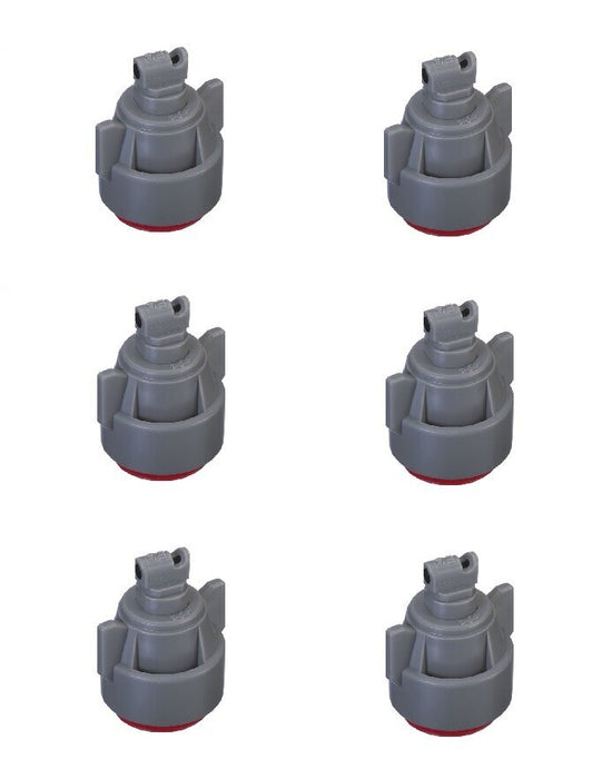 Pack of 6 - TeeJet TTI Flat Fan 110° Spray Tip/Cap Combo Rated 0.60 GP ...