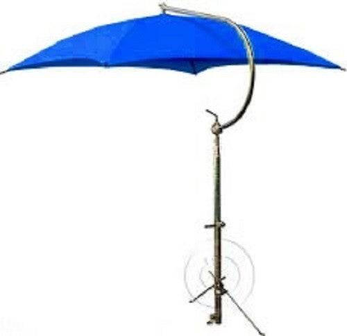 Complete Blue Canvas Umbrella Frame & Mounting Bracket TU56 405452 ...