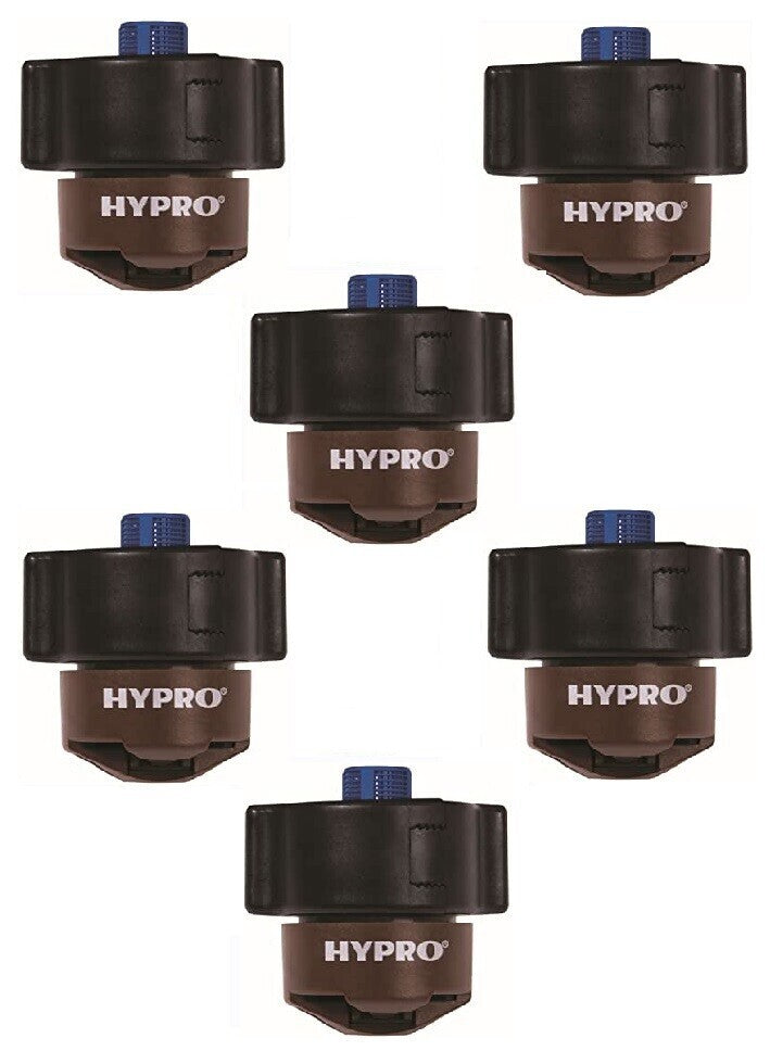 6 Hypro Guardian Air Twin Brown Polymer Spray Tips 110° Rated @ 0.50 G ...