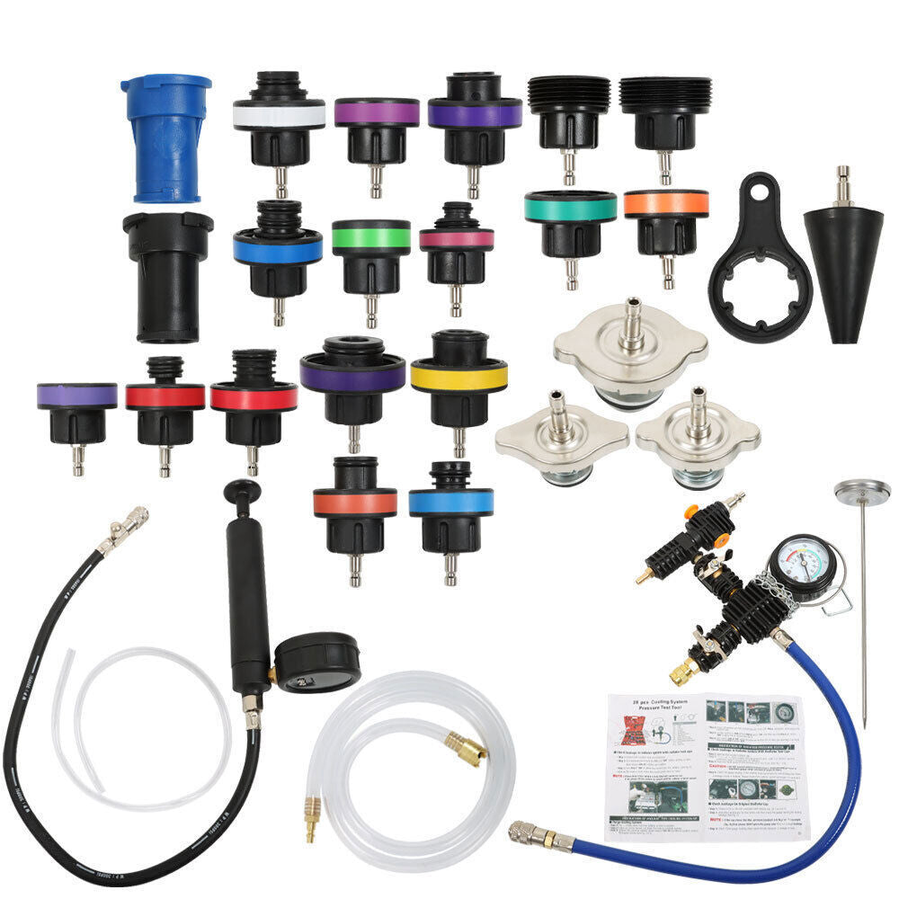 28pcs Radiator Pressure Tester & Cooling System Vacuum Type Purge Kit ...