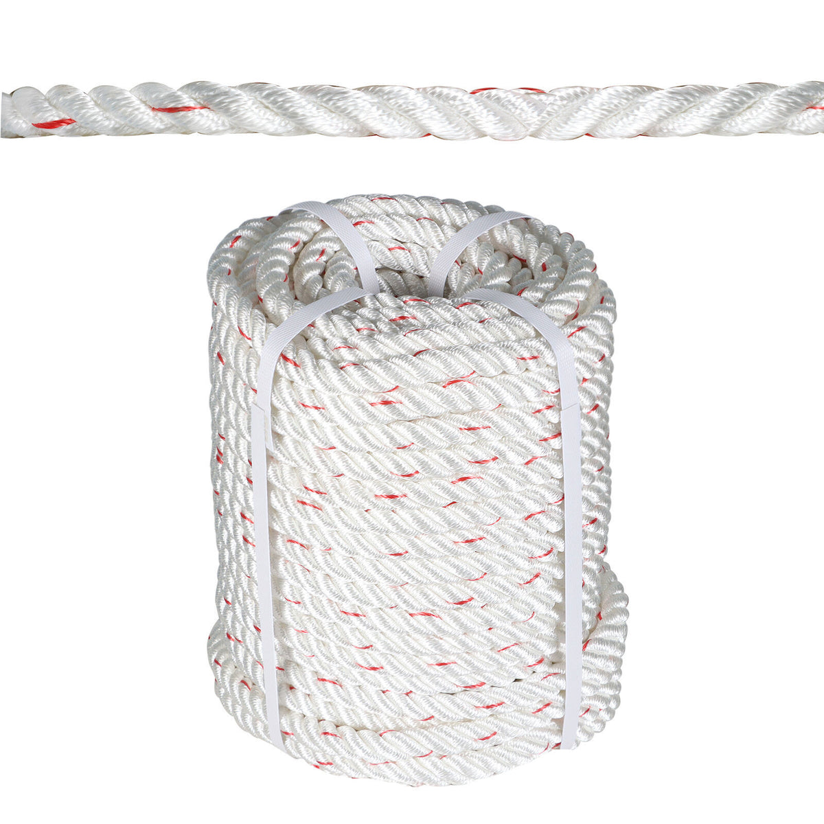 5850Lbs 1/2"×150' Double Braid Polyester Arborist Bull Rope Pulling Ri ...
