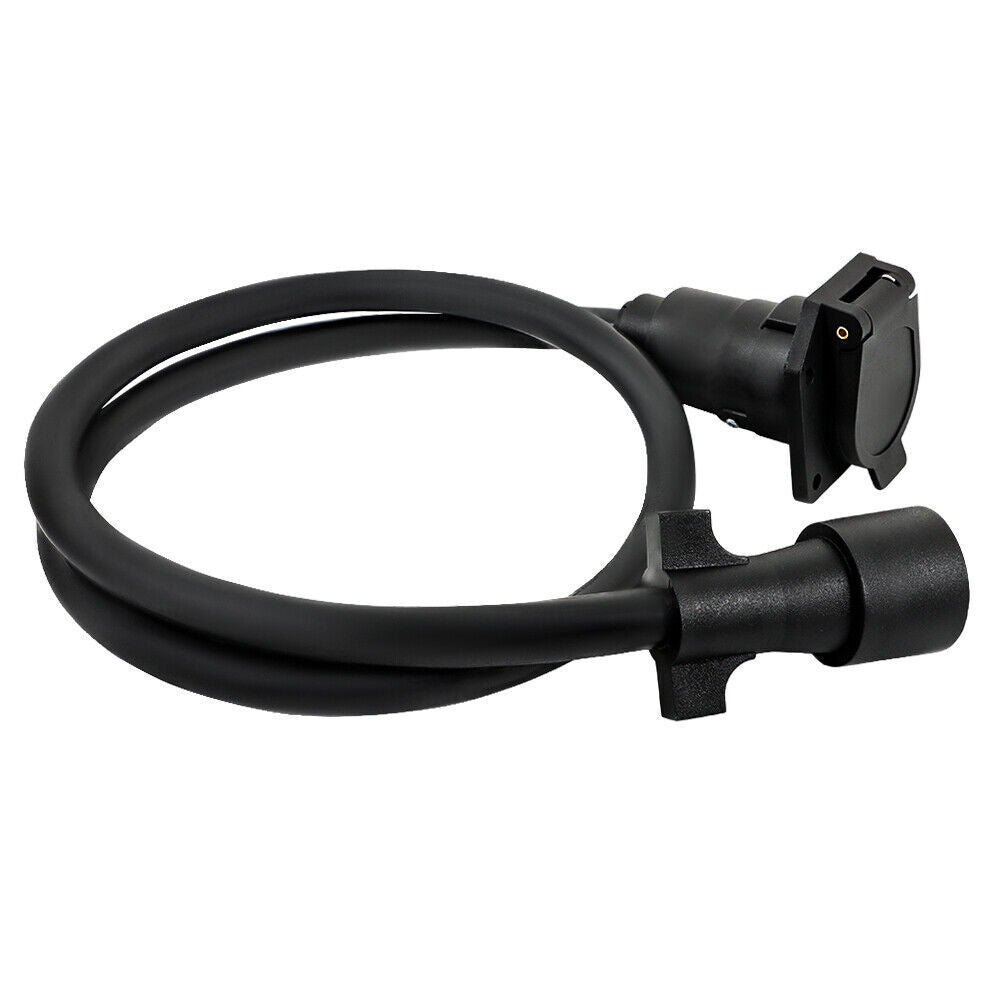 Trailer Plug Extension Cord 7 Pin Harness 10-14 AWG RV Gooseneck 4 ft ...