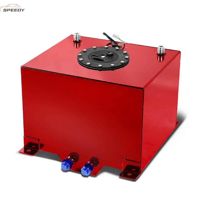 8 GALLON RED ALUMINUM RACING DRIFT FUEL CELL GAS TANK W/ LEVER SENDER ...