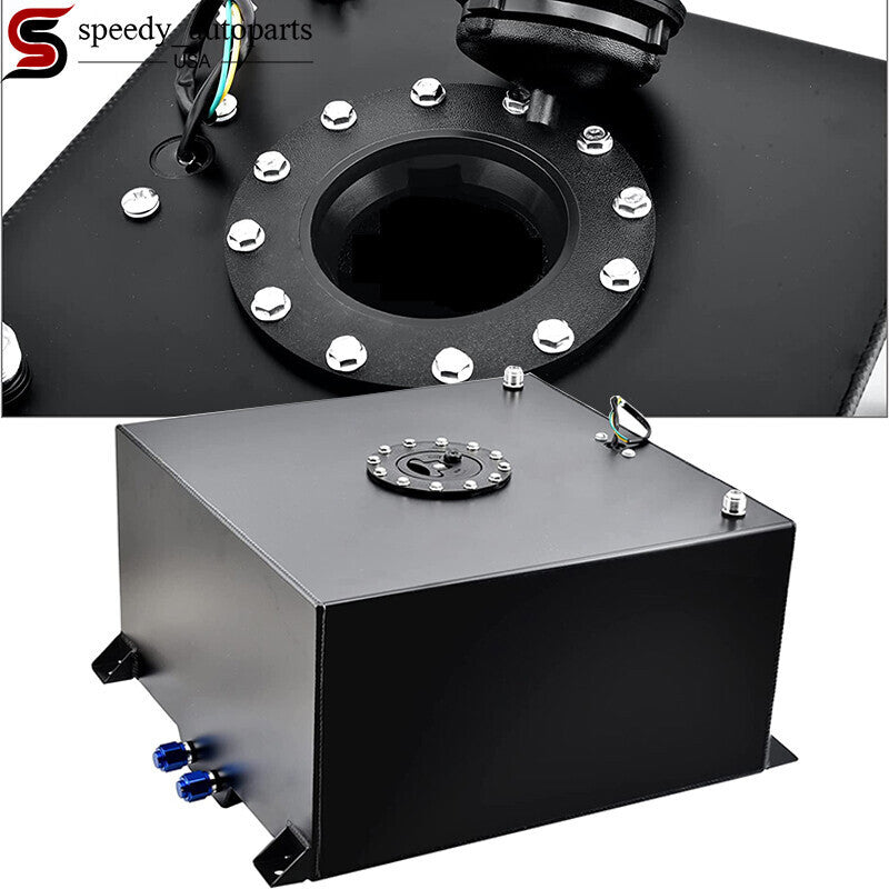 8 GALLON ALUMINUM RACING/DRIFTING FUEL CELL GAS TANK+LEVEL SENDER CAP — DURAFORCE