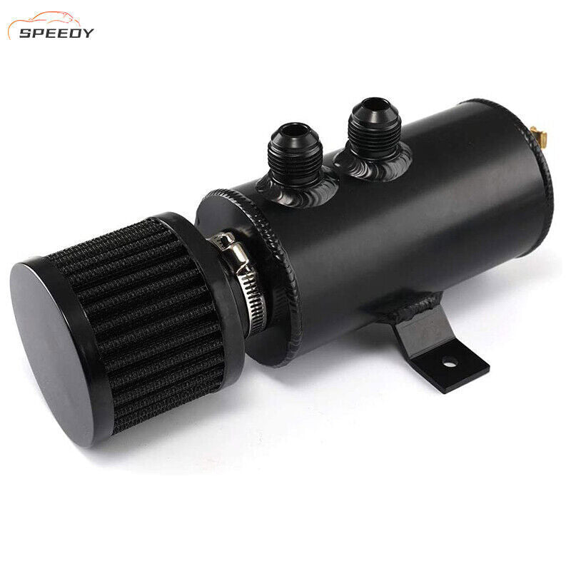 Universal Oil Catch Can Kit Reservoir Baffled Tank with Breather Filte ...