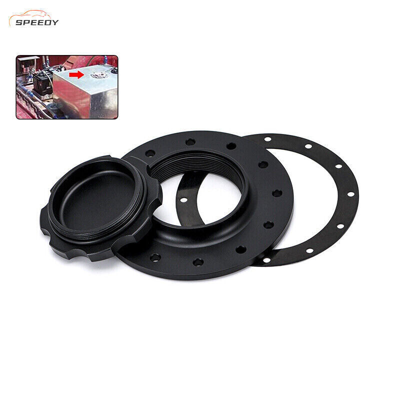 Billet Aluminum Easy Fill Fuel Cell Gas Cap With 12 Hole Cell Bung & G ...