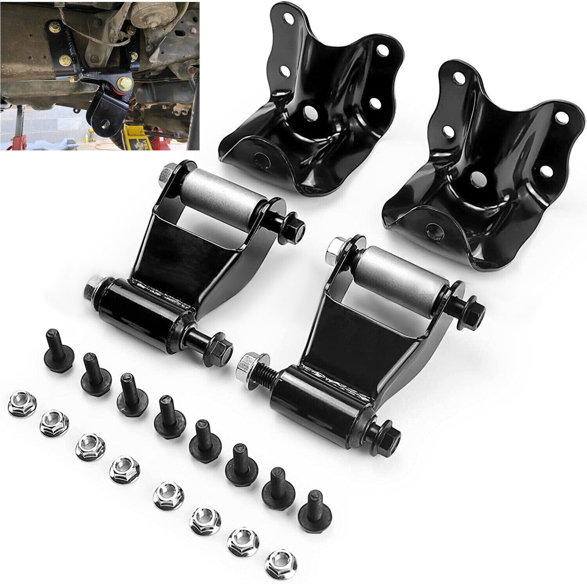 Rear Leaf Spring Hanger Bracket & Shackle Repair Kit For Ford Ranger 7 ...