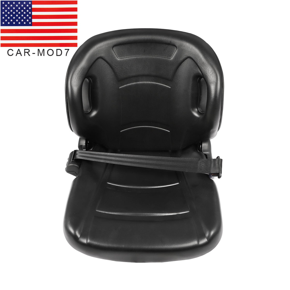Forklift Seat with Seatbelt Adjustable Backrest Durable Replacement Pa ...