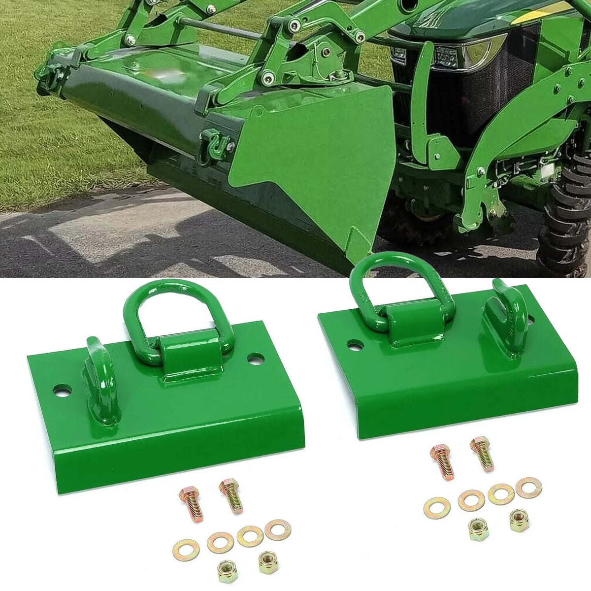 Bolt on D Rings Grab Hooks For John Deere Compact Tractor 1025R 2032R ...