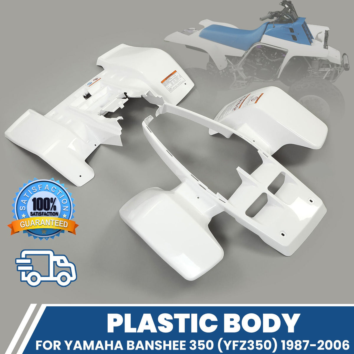 1Set Front & Rear Fender Plastic Body For 1987-2006 Yamaha Banshee 350 ...