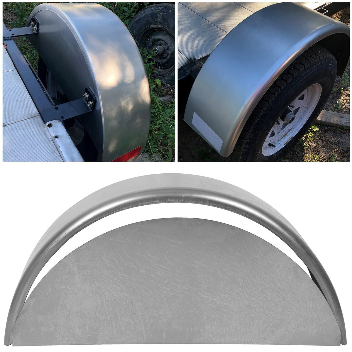 For 14"-16" Wheel NEW Steel Round Single Axle Trailer Fender & Fender ...