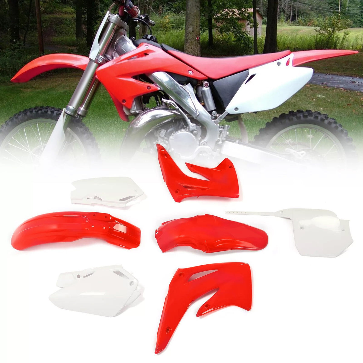 For Honda CR85R CR85RB 2003-2007 Restyled Plastic Kit Shrouds Fenders ...