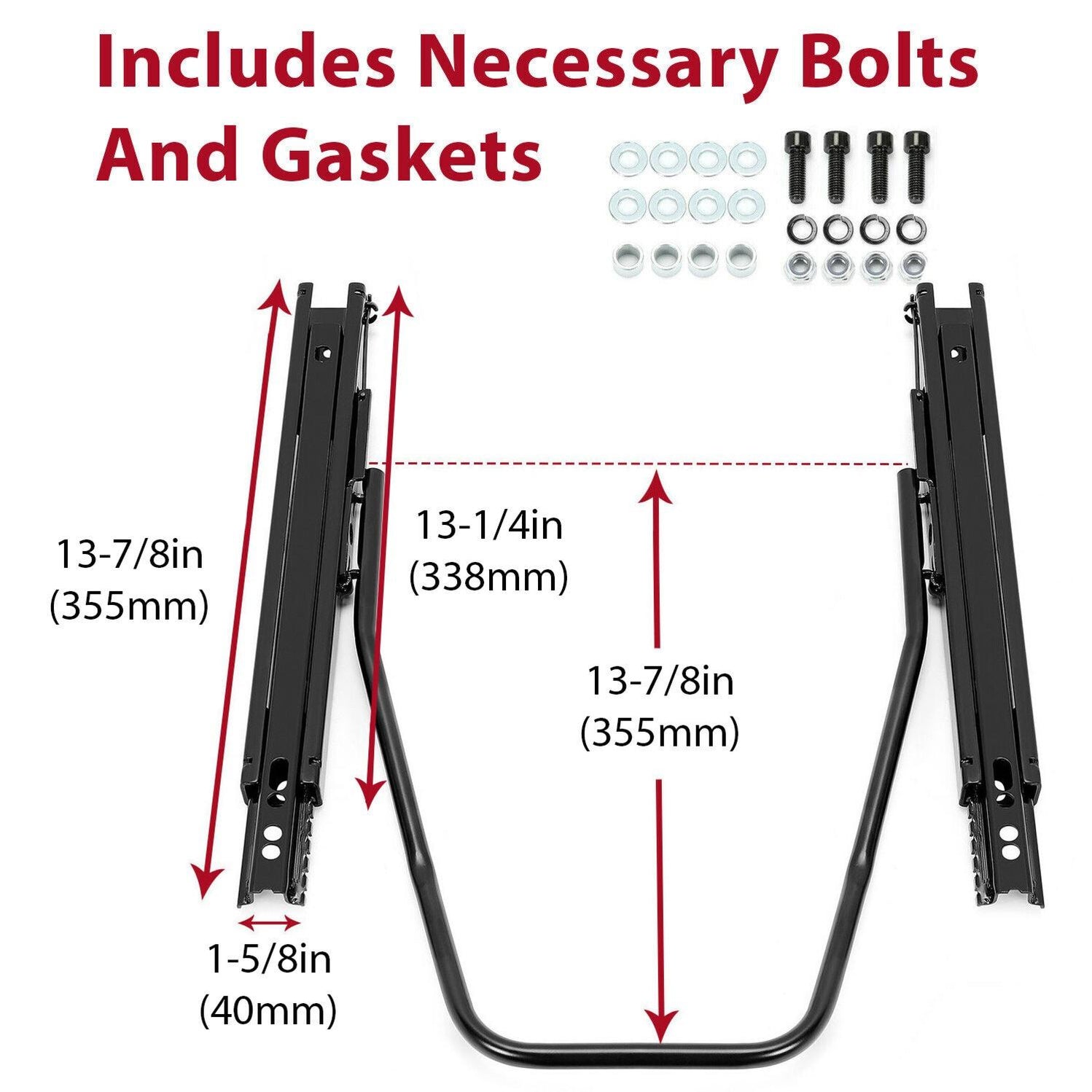 Universal Dual Lock Design Car Racing Seat Base Slider Rail Bracket Bu ...