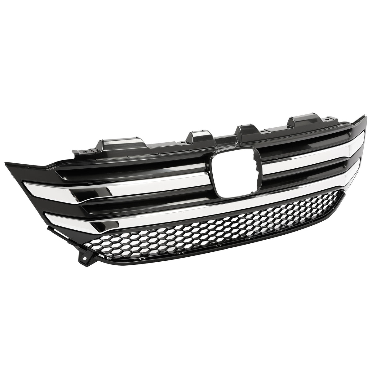 For Honda Pilot 2016 2017 2018 Front Upper Grille W/Chrome Trim Moldin ...