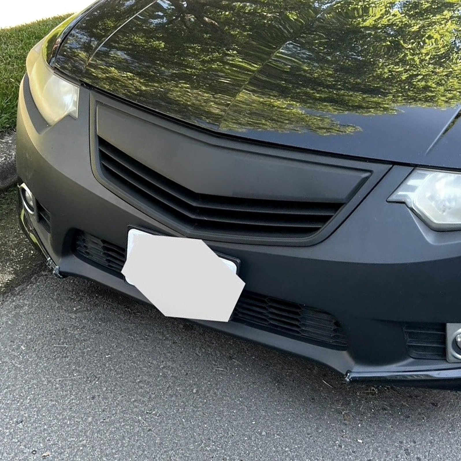 For Acura TSX 2011 2012 13 2014 Matte Full Black Grill Front Bumper Up ...
