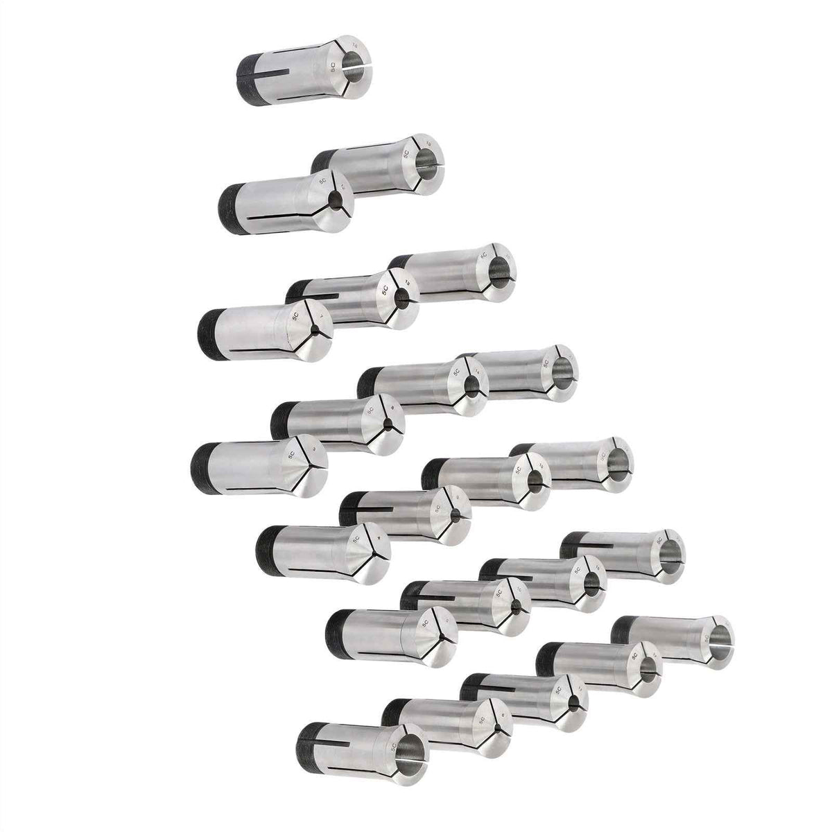 High Precision 23 Pack 3mm - 25mm Metric 5C Collet Set 0.0005" Accurac ...