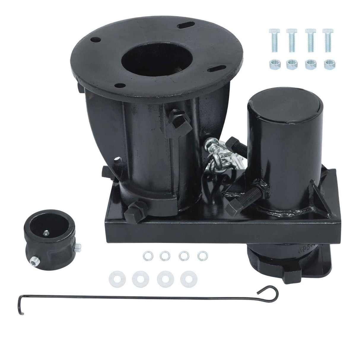 Black Adjustable 5th Wheel to Gooseneck Adapter W/ 7-1/2" Offset C5G X ...
