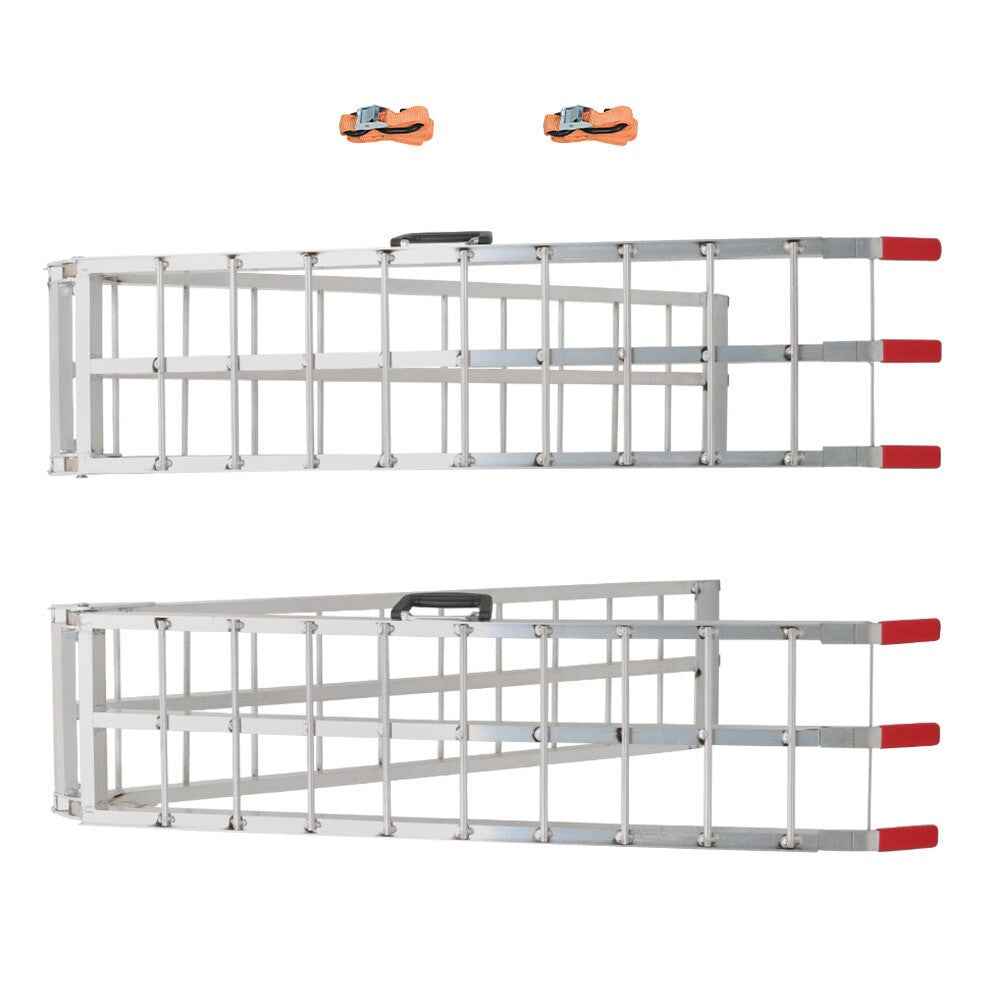 2× 7.5' Aluminum Folding Loading Ramps For ATV UTV Truck Motorcycle La ...
