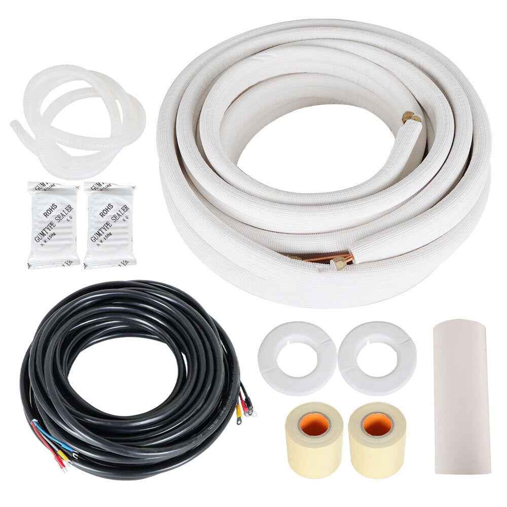 1/4" - 3/8" Dia. 50 Feet Install Kit For Mini Split Heat Pump Systems ...