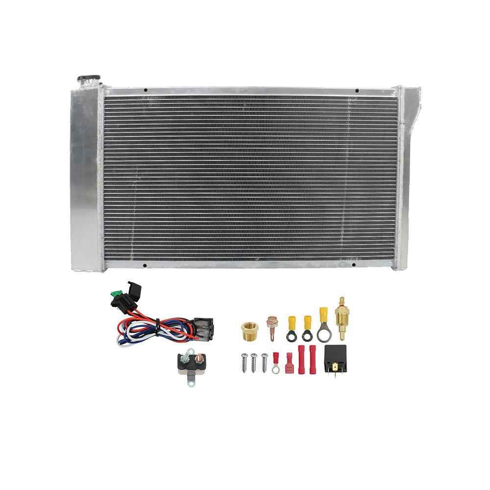 For Chevy C10/20/30 Pickup Suburban 1967 1968-72 4 Row Radiator+Fan ...