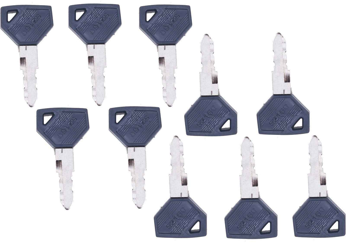 (10) Ignition Keys 198360-52160 for Yanmar and John Deere Tractor ...