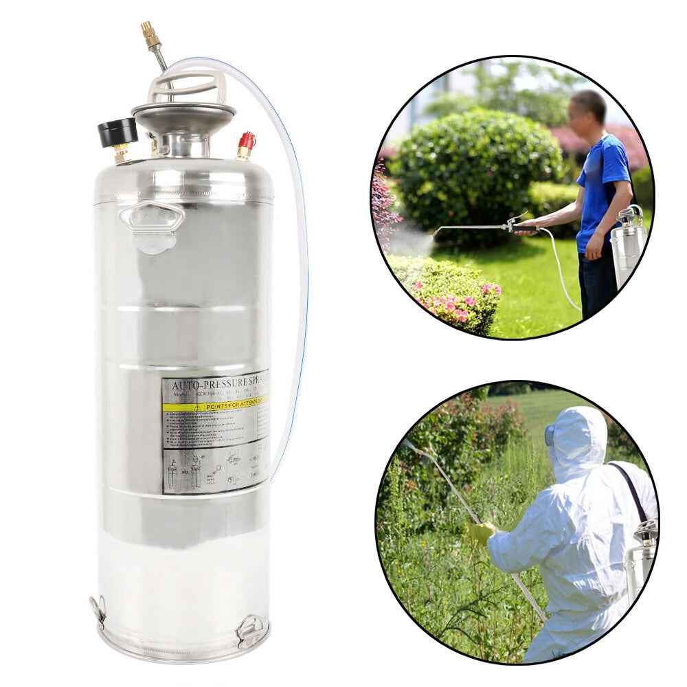 Stainless Steel Sprayer 3.5Gal 14L 20" Wand & 3FT With Nozzles for Pest ...