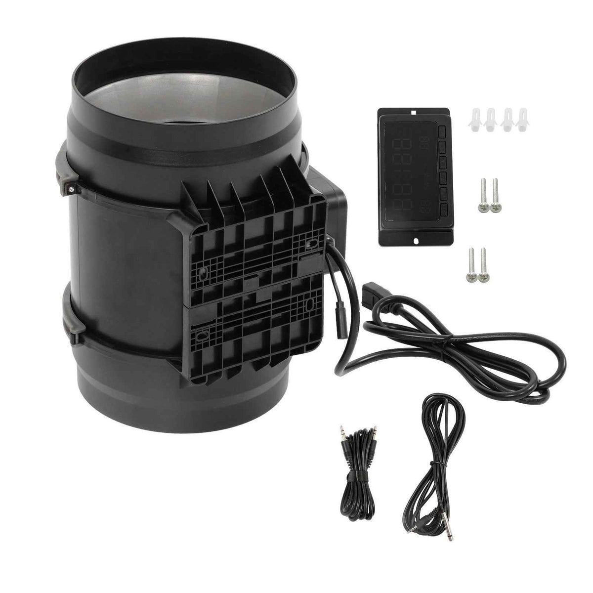8-Inch Inline Duct Fan, 807 CFM with Temperature Humidity Controller EC ...