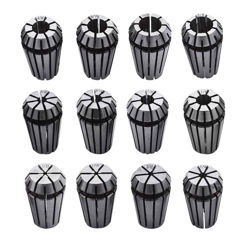 ER16 Spring Collet Set For CNC Milling Lathe Tool Engraving 1/32"-3/8 ...