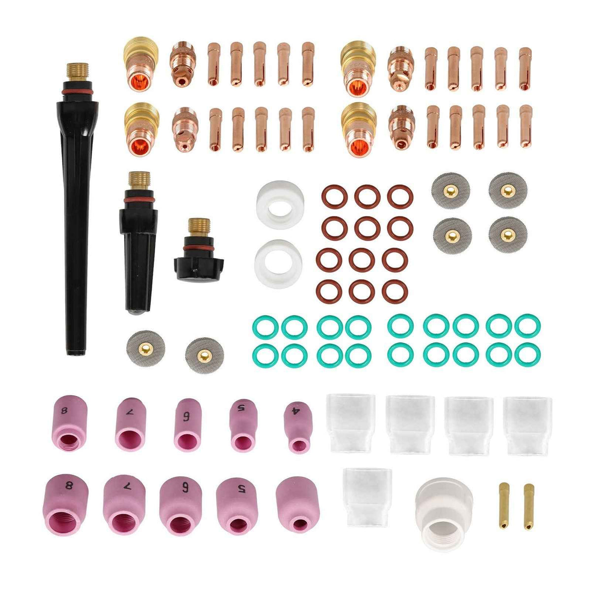 New for WP-17/18/26 87Pcs TIG Welding Torch Stubby Gas Lens Pyrex Glass ...