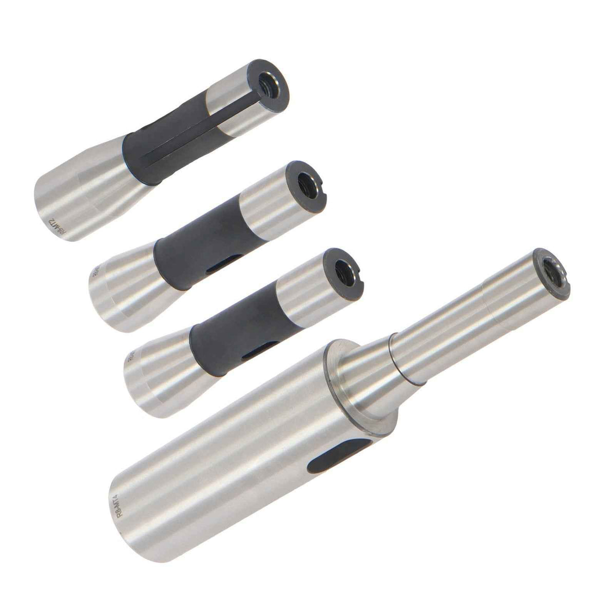 Versatile 4 Pack Set Steel Contains R8 Shank to Morse Taper MT1, MT2 ...